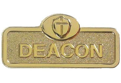 Deacon Gold Brass Magnetic Badge